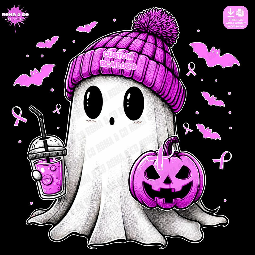 Custom Cute Ghost Football Fall PNG | Halloween BCA Football Fan Ghost ...