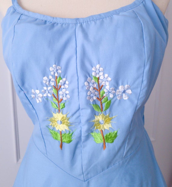 1970's Embroidered Sundress - Gem