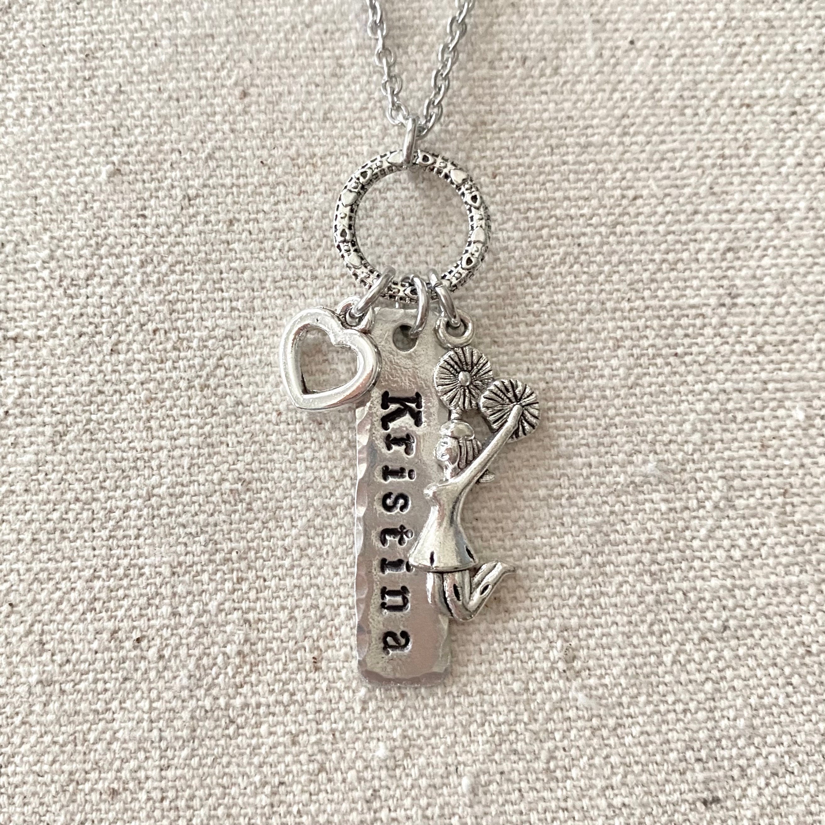 Cheerleaders Custom Necklace With Names, Cheerleading Camp, Girls Cheer ...