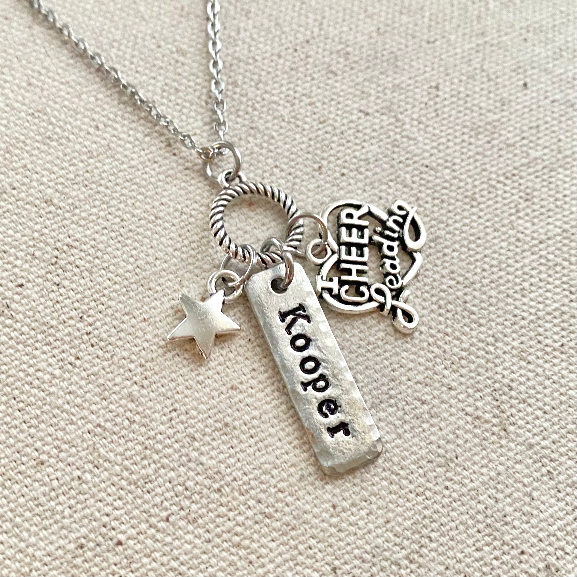 Cheerleading Girls Personalized Name Necklace, Cheer Team Gift - Etsy