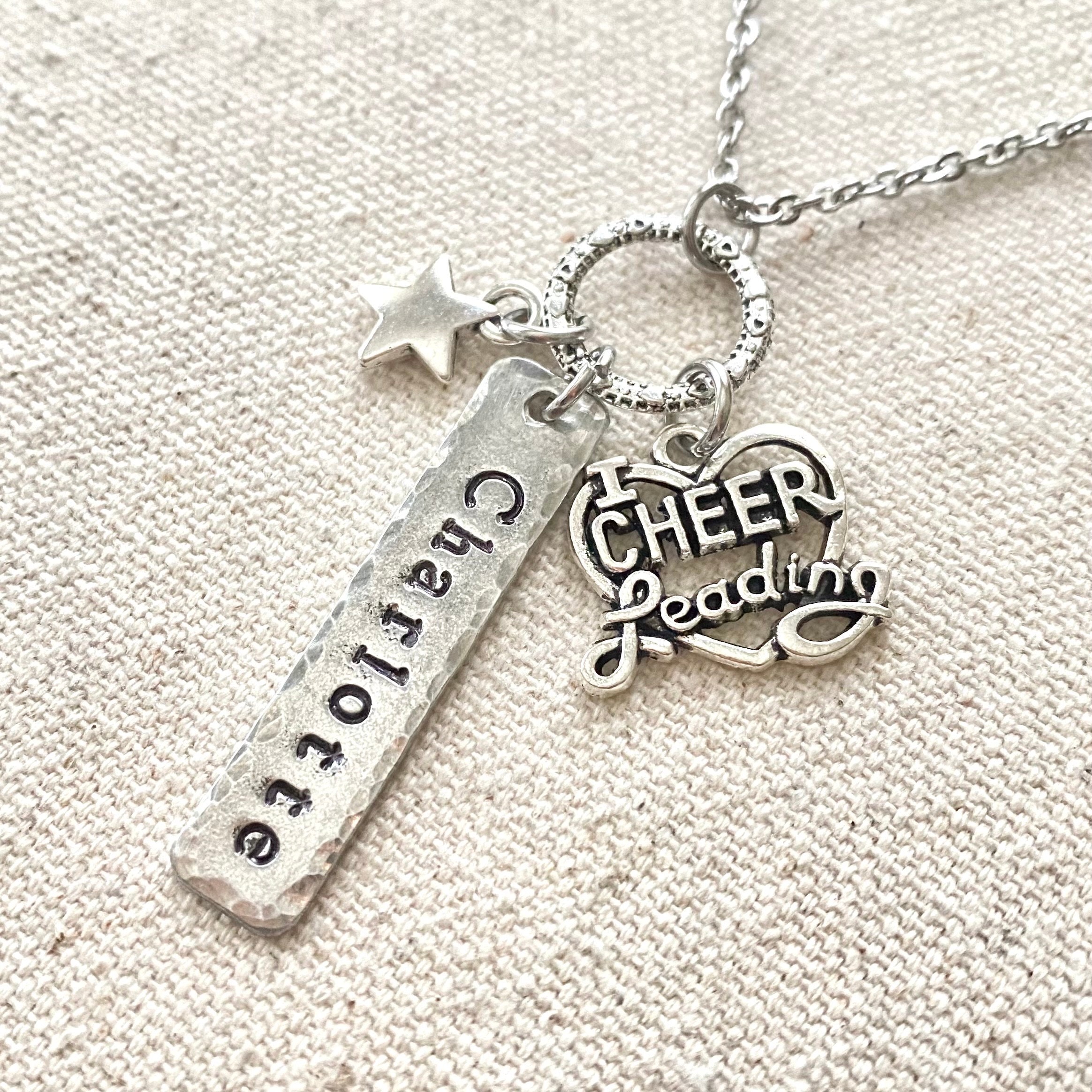 Cheerleading Girls Personalized Name Necklace, Cheer Team Gift - Etsy