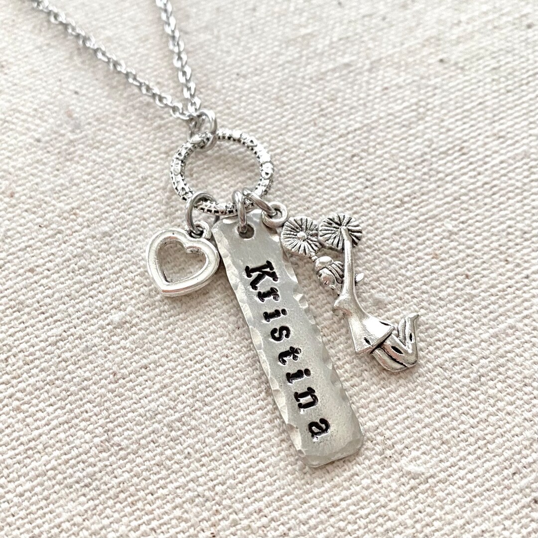 Cheerleaders Custom Necklace With Names, Cheerleading Camp, Girls Cheer ...