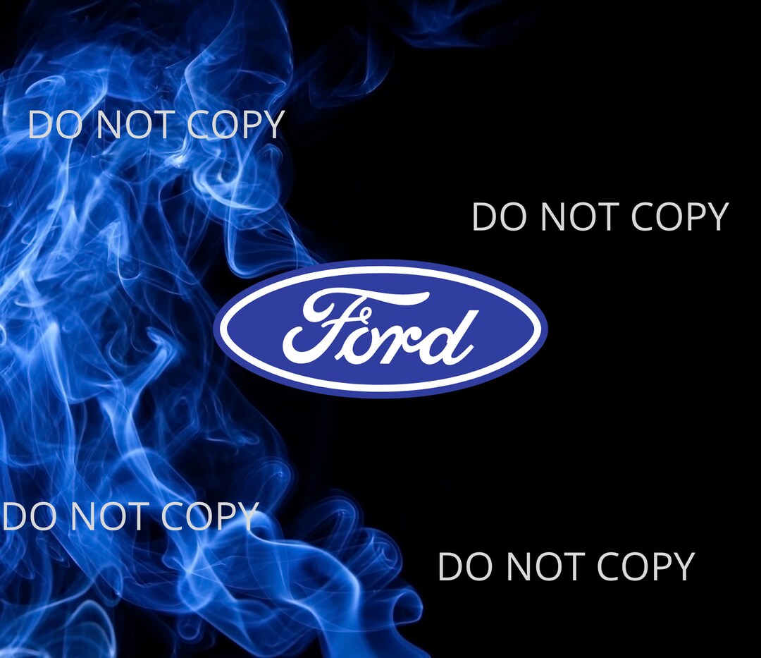 Ford Vehicles Logo Blue Smoke Design Tumbler Wrap Sublimation PNG ...