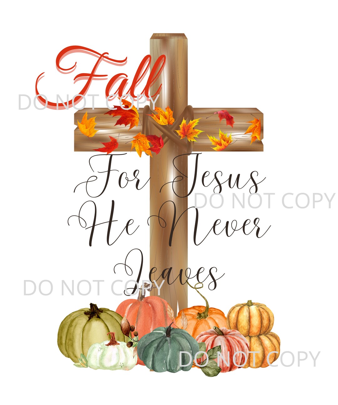 Fall for Jesus He Never Leaves Wooden Cross Religious Pumpkins Shirt ...