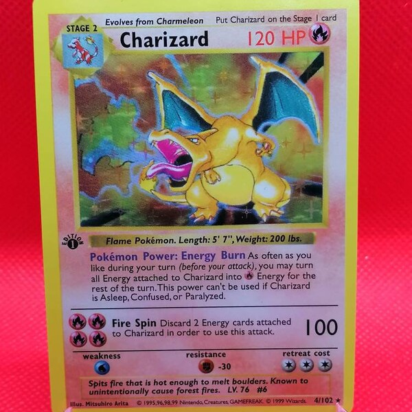 1st Edition Charizard - Etsy