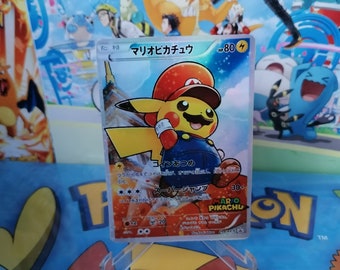 Pikachu Mario Card - Etsy