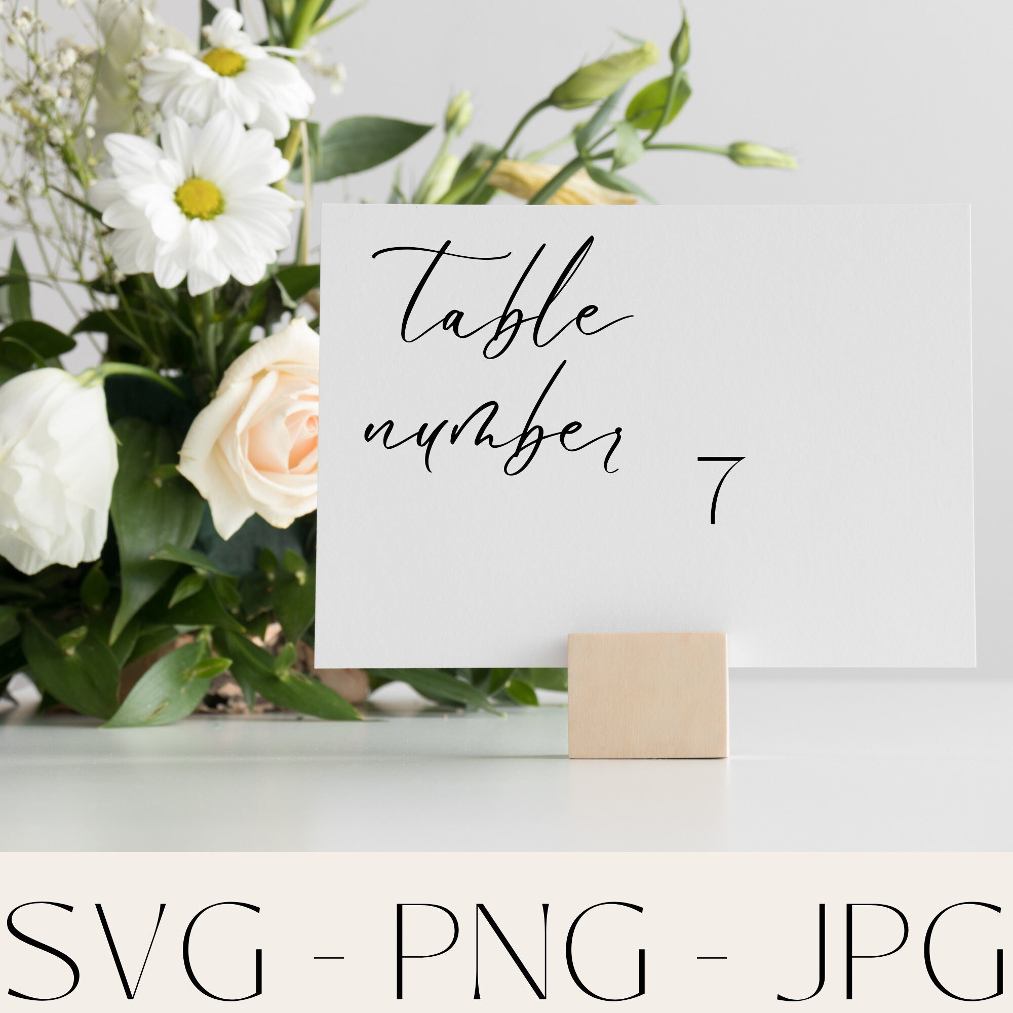 Wedding Table Numbers Svg, Wedding Svg Files, Numbers SVG File ...