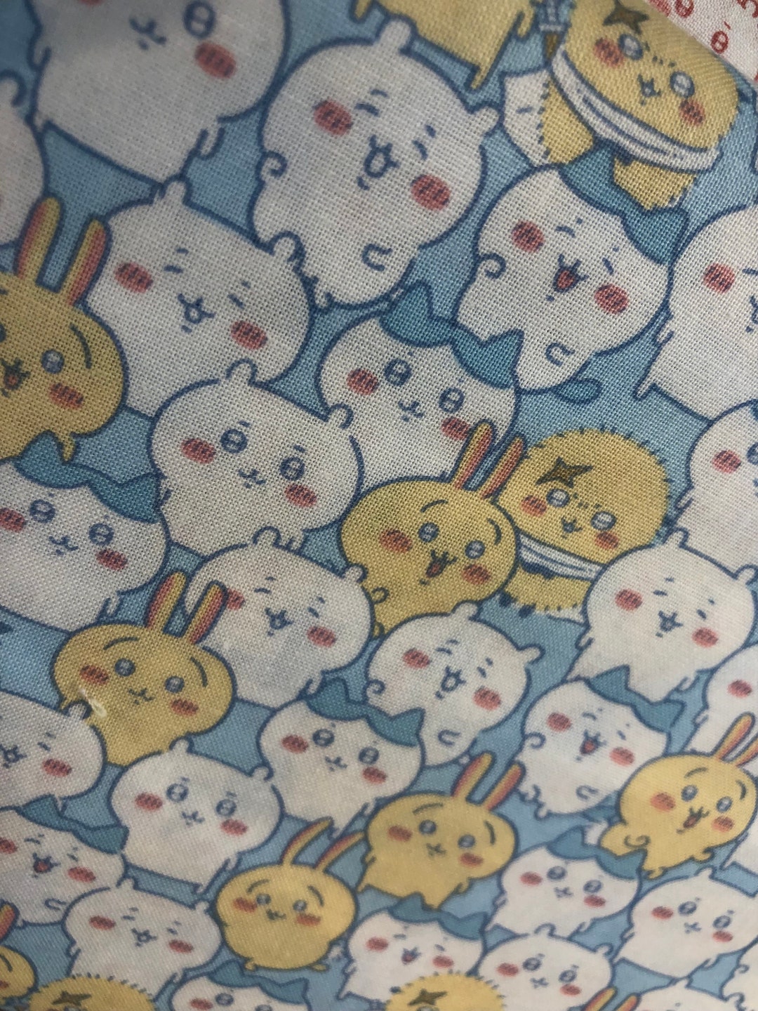 Chiikawa Fabric tightly Pattern Blue - Etsy