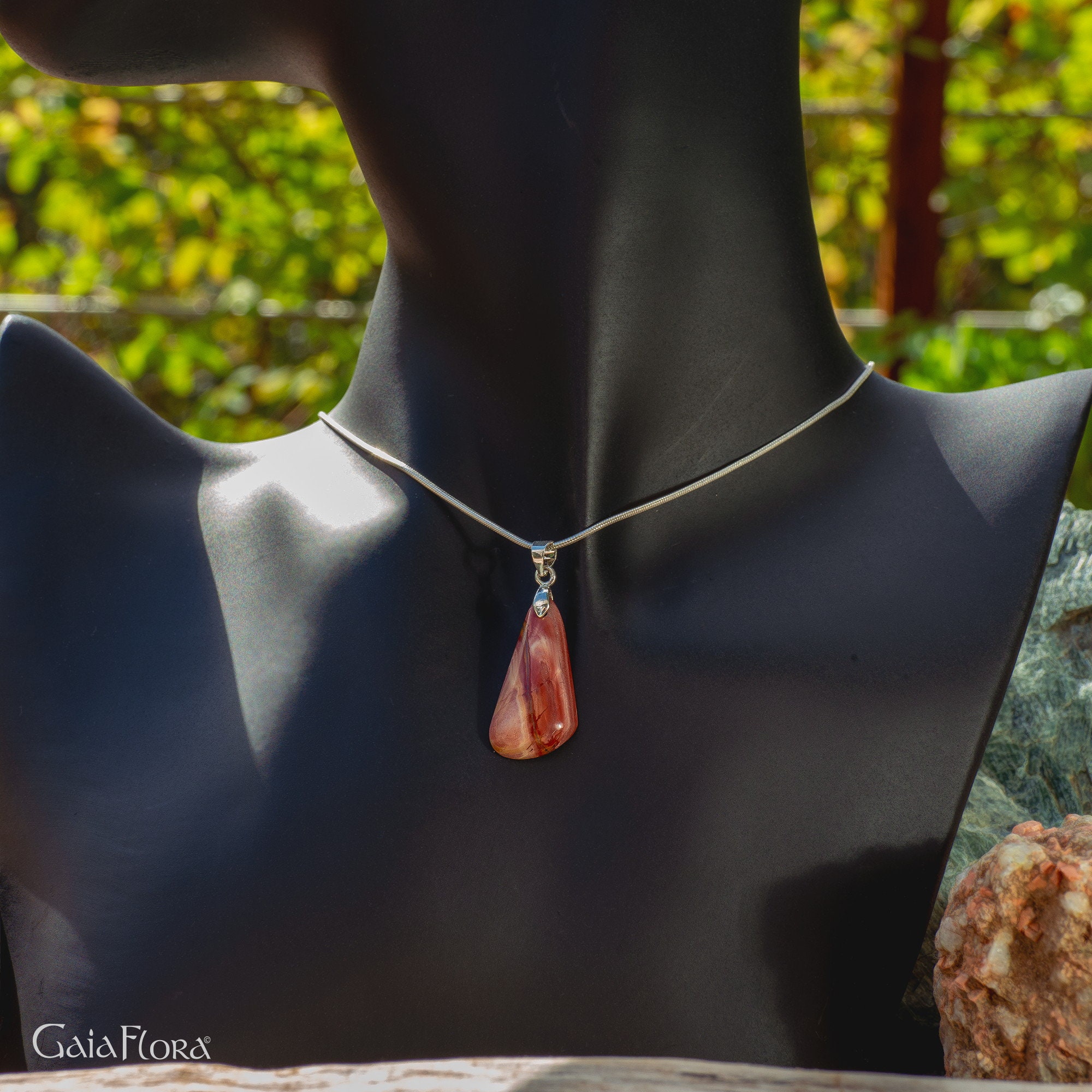 Rare Red Falcon Jasper, Natural Colors, 9.00 Ct Cabochon, 925 Sterling ...