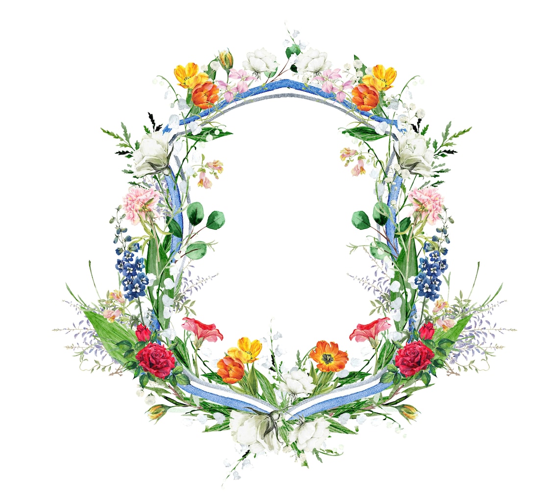 Wedding Crest I Watercolor Crest I Handmade Crest - Etsy