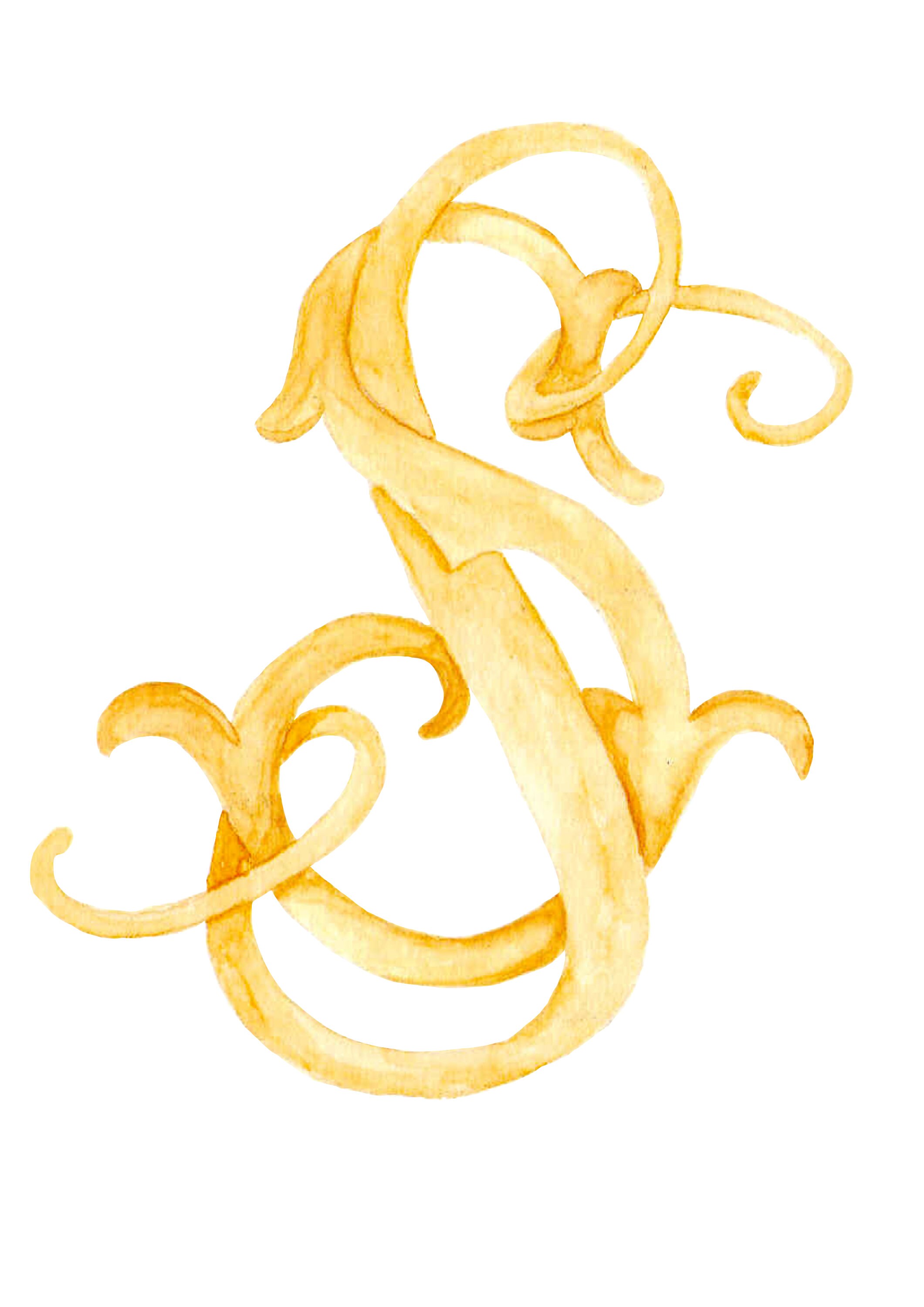 Digital Custom Watercolor Monogram I Printable Monogram - Etsy