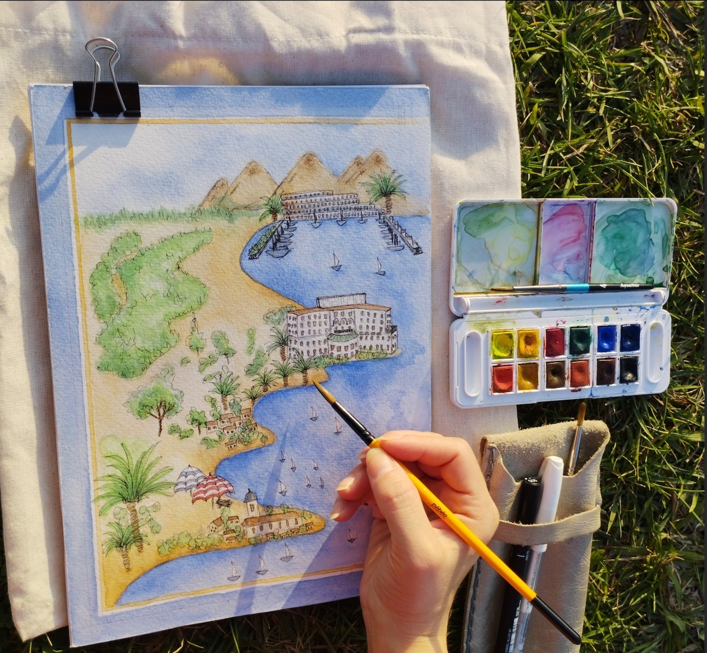 Digital Watercolor Map Illustration I Personalized Hand Drawn Map I ...