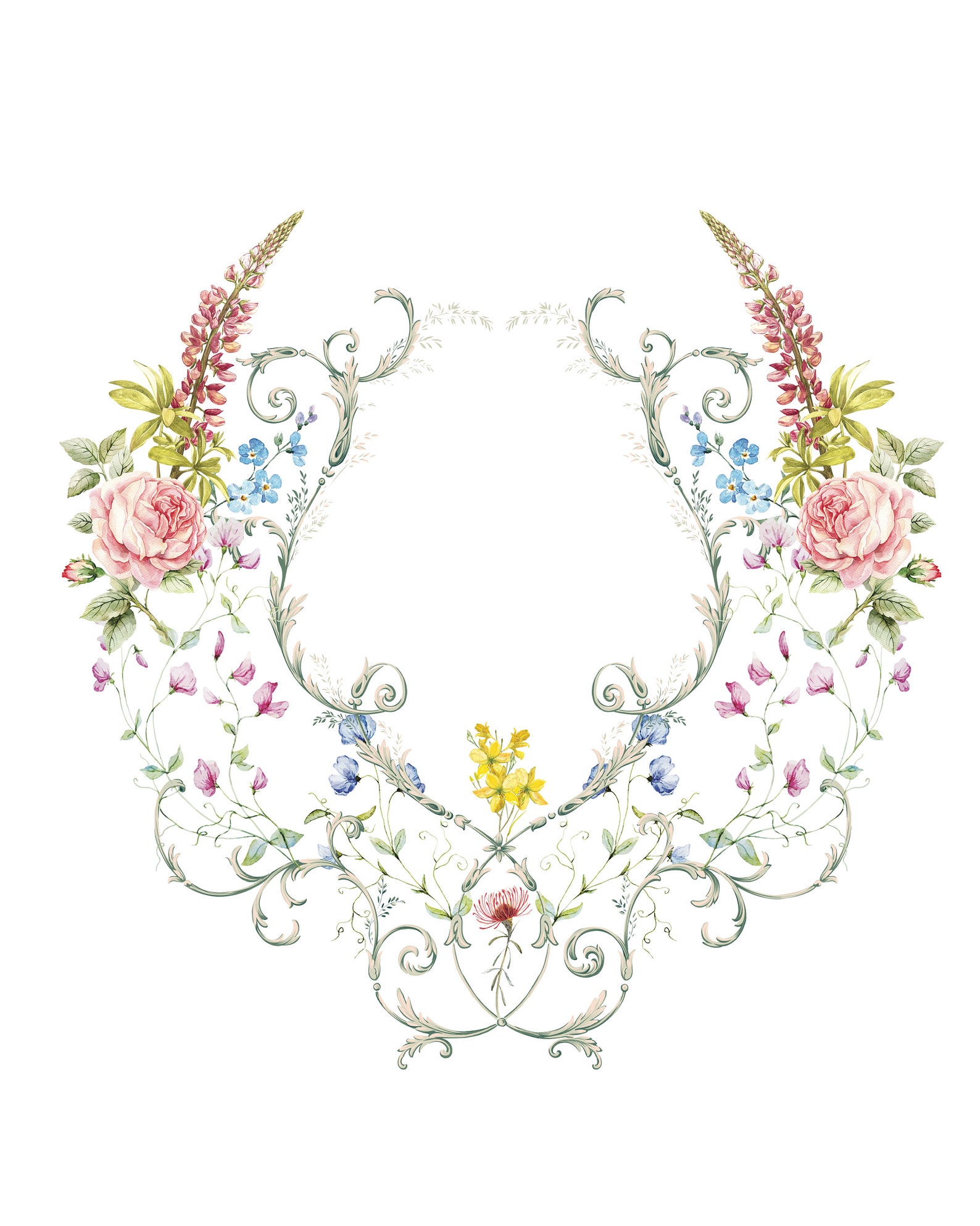 Digital Printable Crest I Wedding Crest I Watercolor Crest I - Etsy