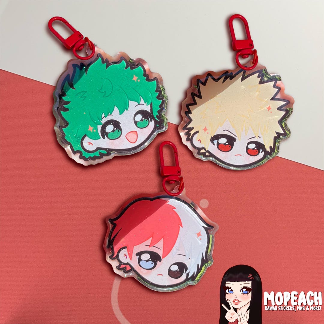 Anime Heroes Acrylic Keychains - Etsy