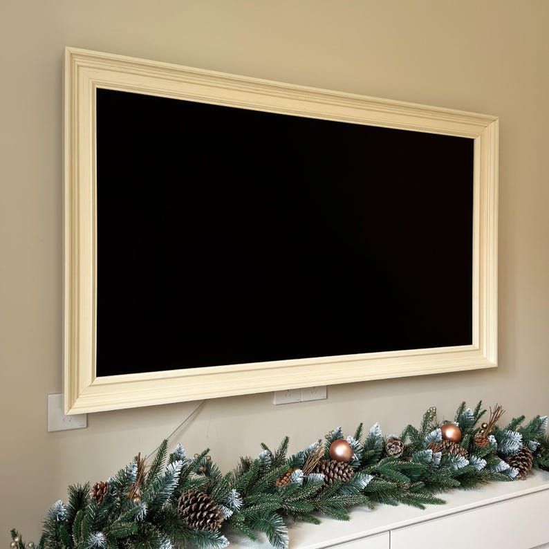 Samsung Frame Tv Frame,white Tv Frame,custom Brand Tv Frame,wooden Tv ...