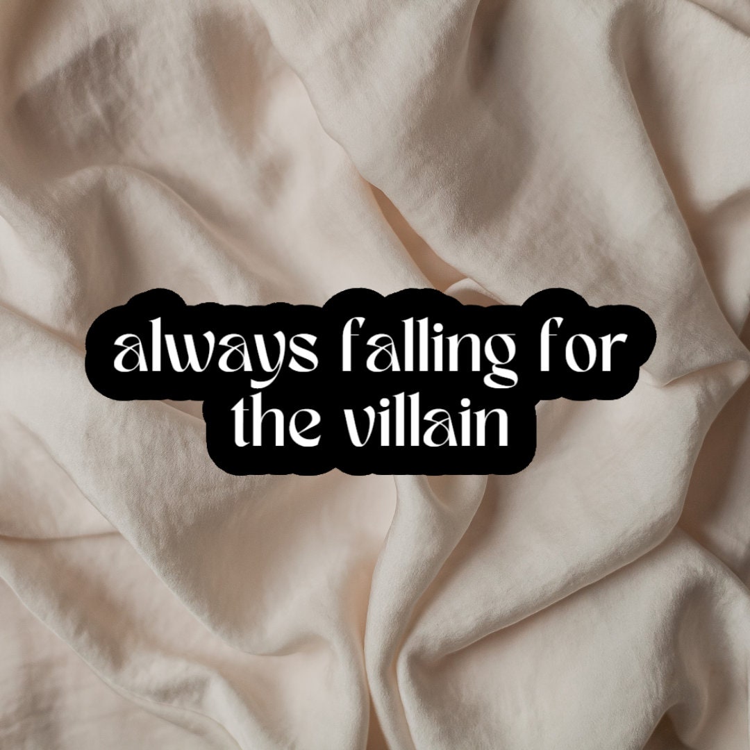 Sticker Always Falling for the Villain Vinyl Stickers Gift - Etsy