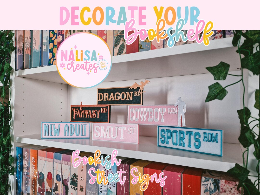 Bookish Street Signs – Bookshelf Decor for Bookworms | Gift for Book ...