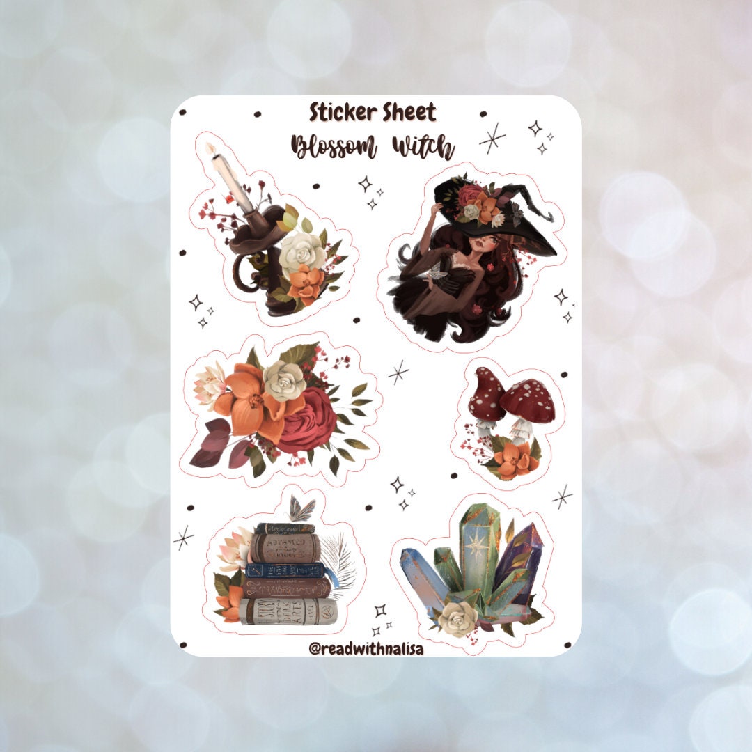 Sticker Sheet Blossom Witch Sticker Sheet Stickers for Planners, Bullet ...
