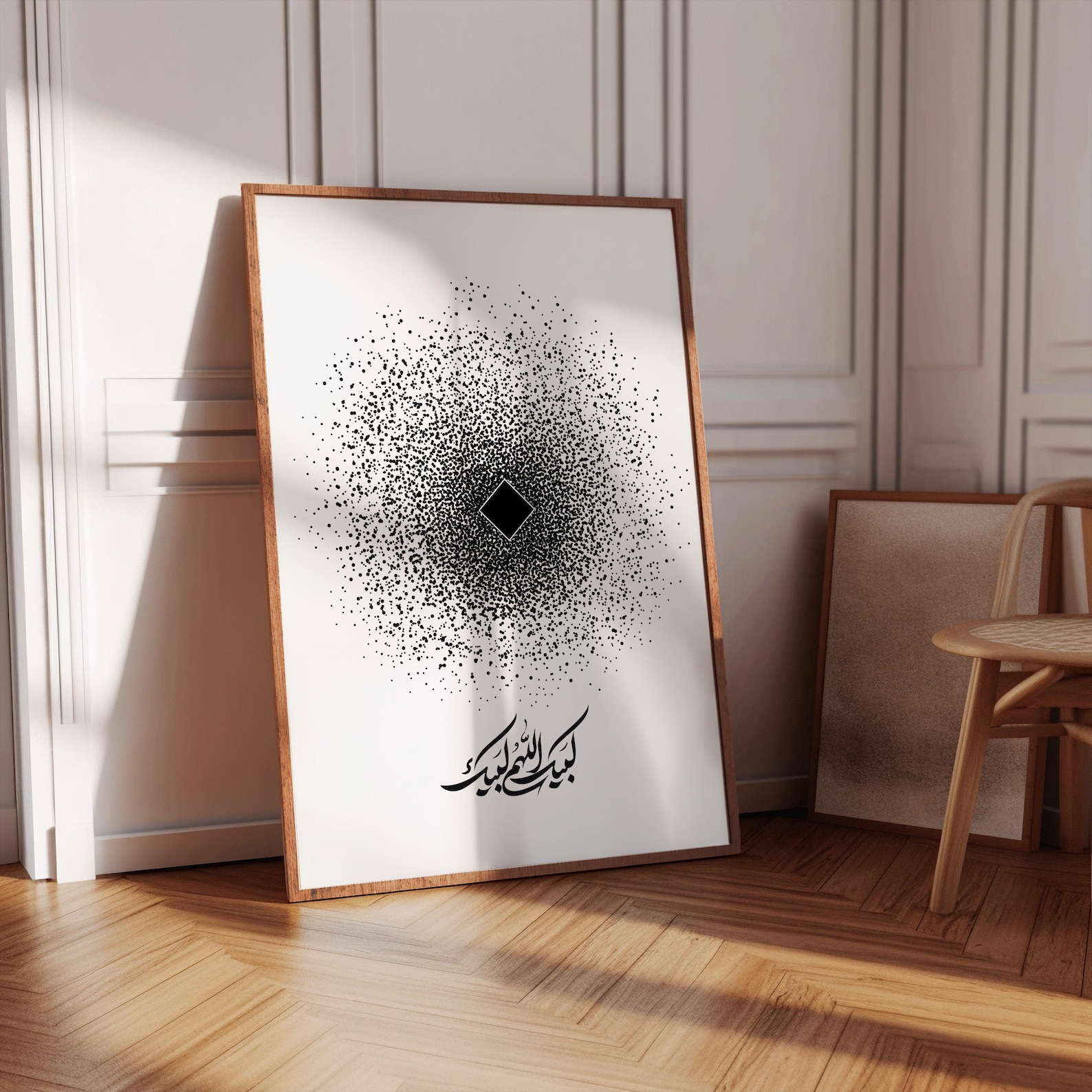 Sacred Center of Kaabah | Abstract Dot Art Print | Islamic Wall Art ...