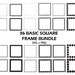 Basic Square Frame SVG Bundle Border Box Frame Dotted Square Outline ...