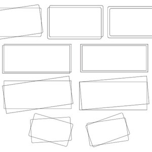 Double Frame SVG Bundle Double Vector Frame Pack PNG Geometric Border ...