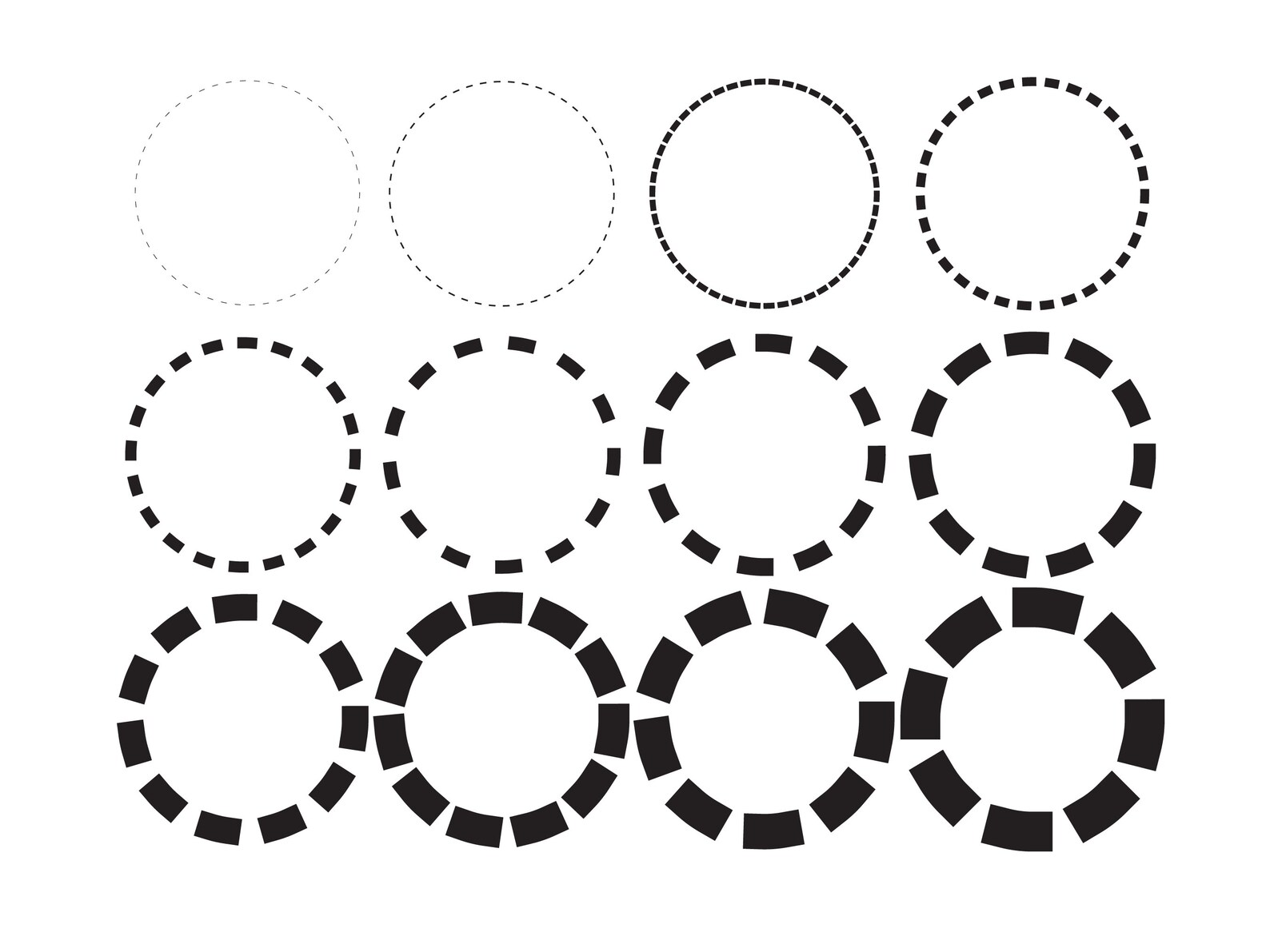 Basic Circle Frame SVG Bundle Circle Vector Border Solid Round Outline ...