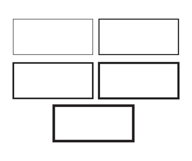 Basic Rectangle Frame SVG Bundle Border Box Frame PNG Rectangle Outline ...
