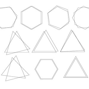 Double Frame SVG Bundle Double Vector Frame Pack PNG Geometric Border ...