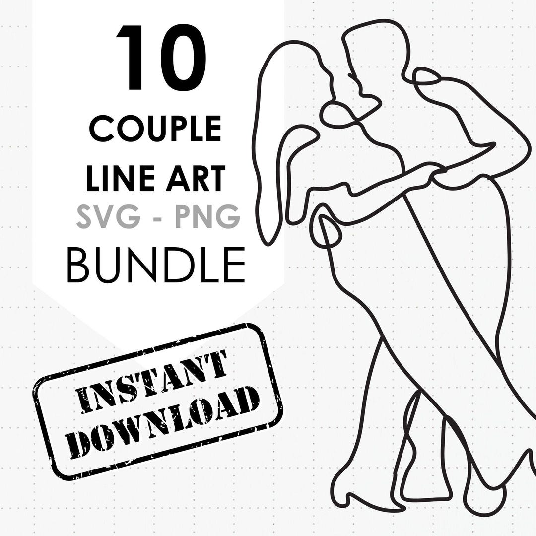 Minimalist Couple Line Art SVG – One Line Love Drawing PNG Clipart ...
