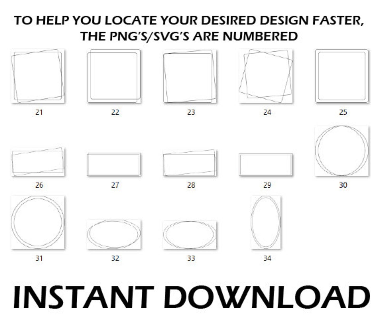 Double Frame SVG Bundle Double Vector Frame Pack PNG Geometric Border ...