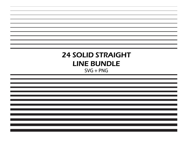 Solid Straight Line SVG Bundle Straight Lines in Different Strokes SVG ...