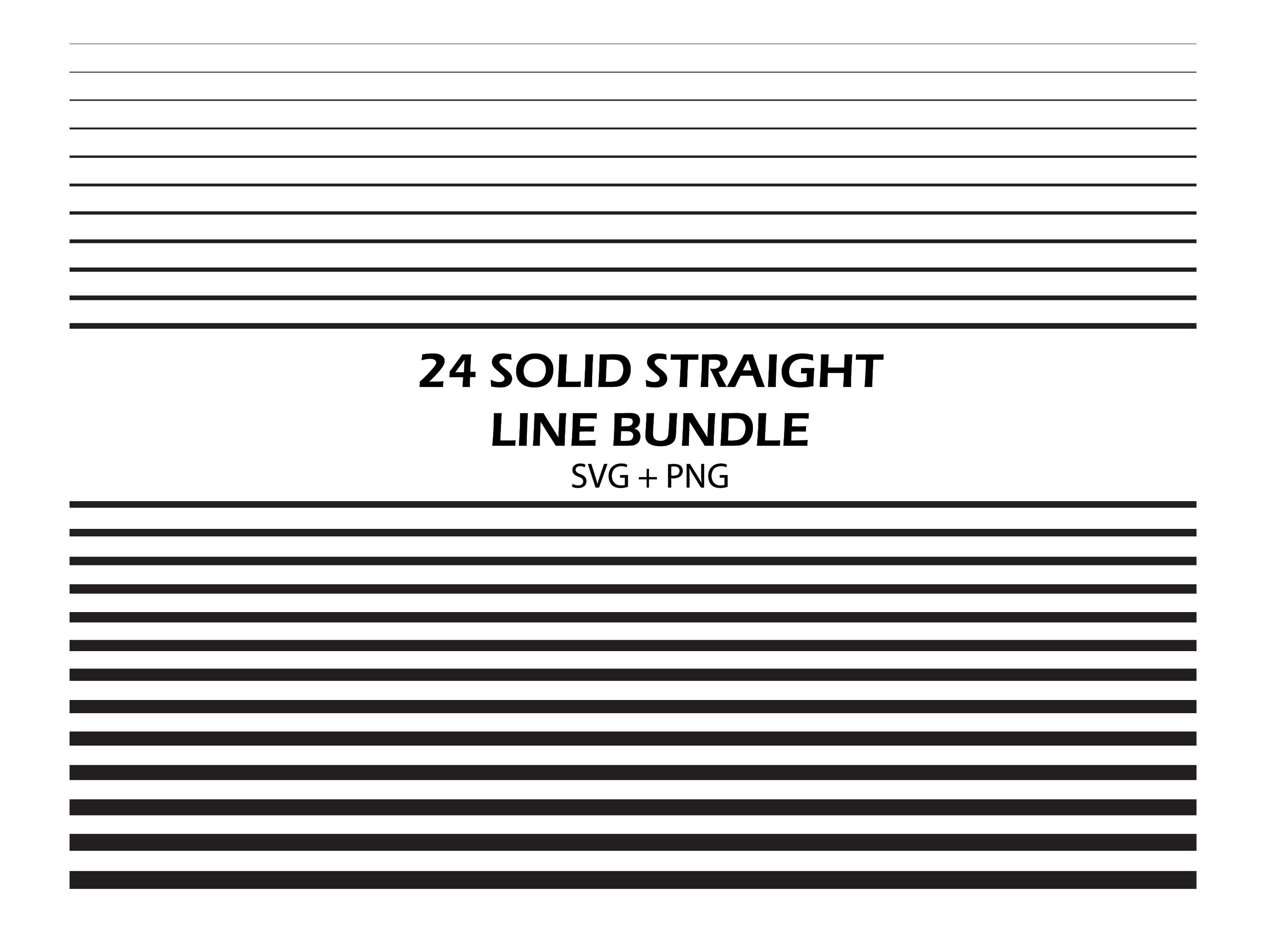 Solid Straight Line SVG Bundle Straight Lines in Different Strokes SVG ...