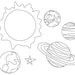 Planet Line Art SVG Bundle Solar System PNG Planet Cut File Minimalist ...