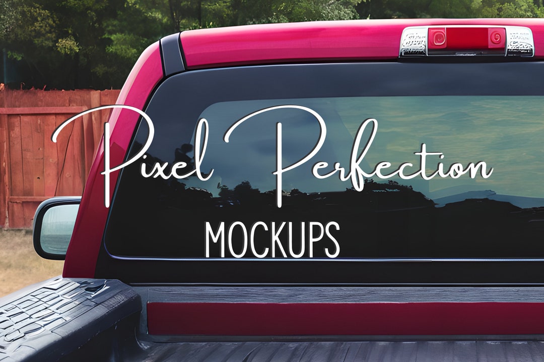 Truck Decal Mockup, Decal Mockup, Rear Window Mock, Car Mockup, Car ...