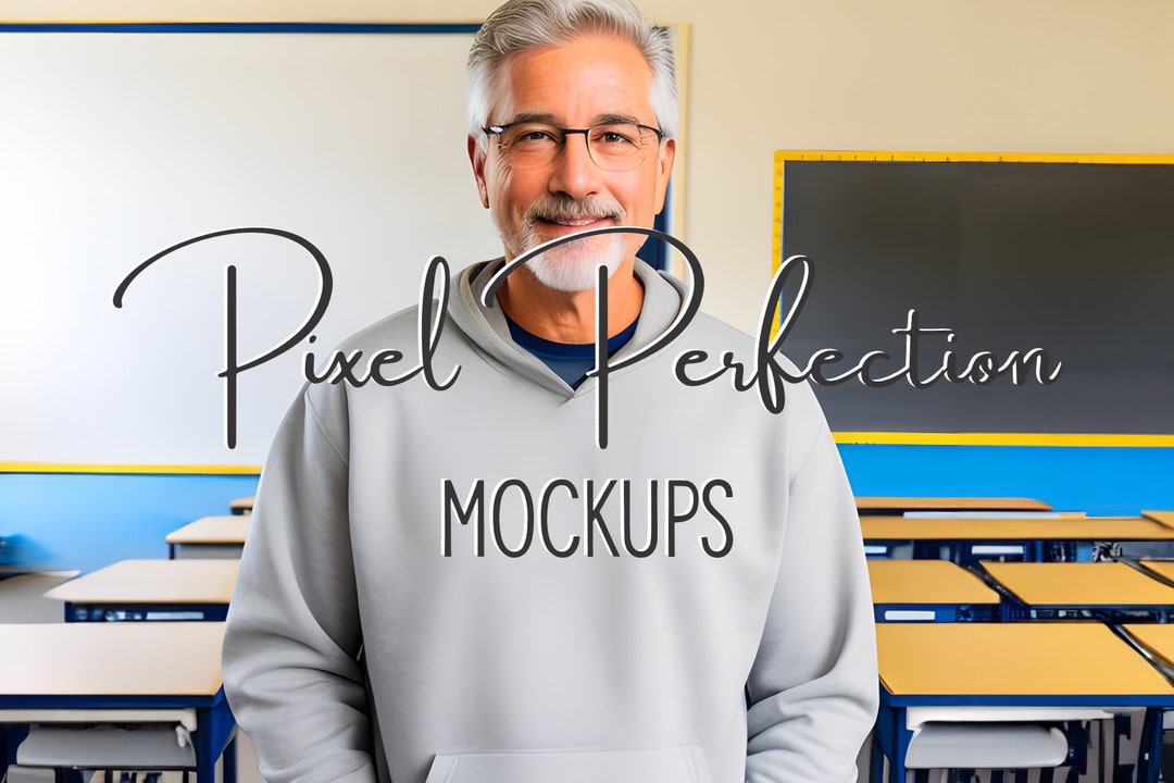 Gildan 18500 Teacher Mockup, Hoodie Mockup, Educator Classroom Mockup ...