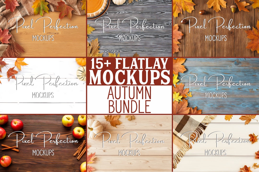 Flatlay Mockups, Autumn Bundle, Add Your Own Products, Digital ...