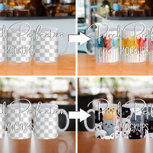 Drag and Drop Mug Mockup, Variety Bundle, Canva Coffee Mug Template ...