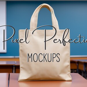 Teacher Tote Mockup, School Classroom Mock-up, Educator Tote Bag ...