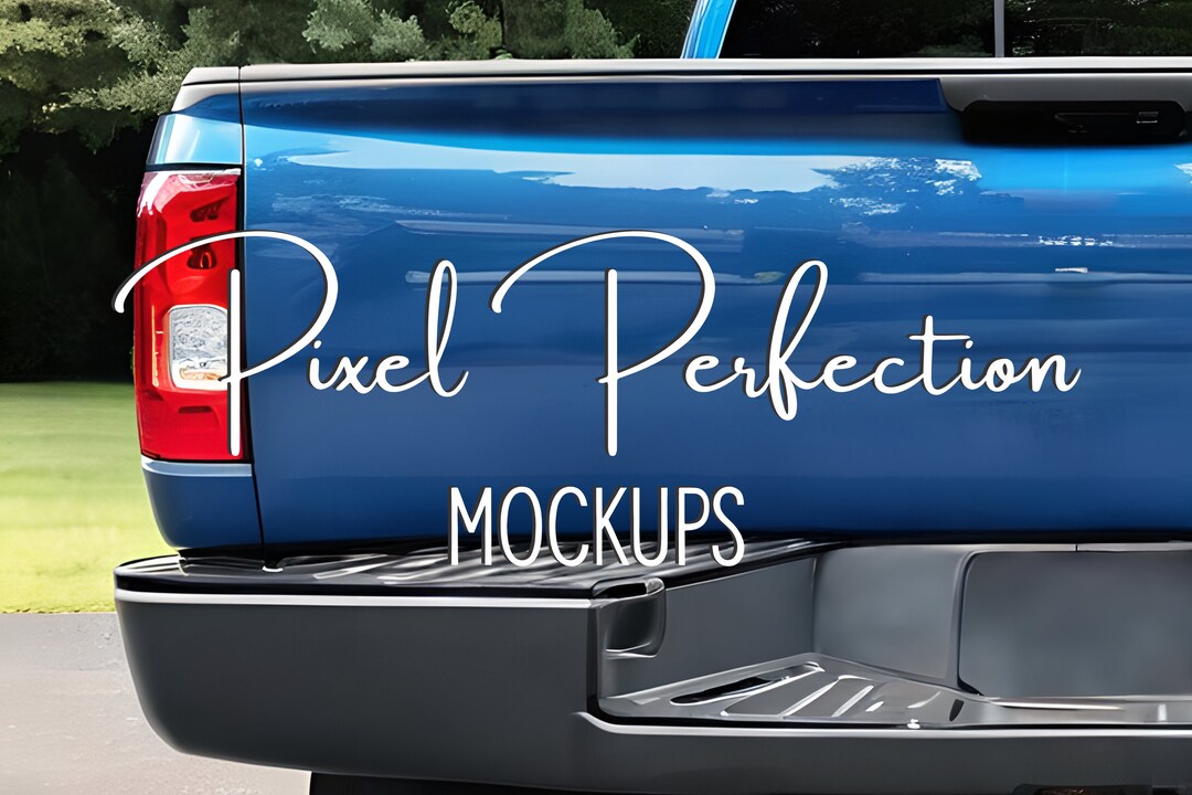 Pickup Truck Rear Bumper Mockup Decal Mock Car Mockup Car - Etsy