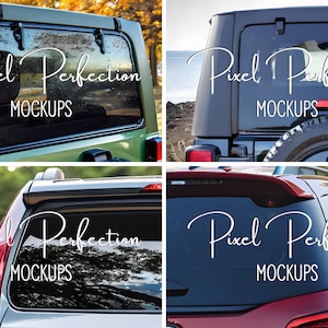 Rear Window Mockup Bundle for Decals, Car Sticker, Vinyl Decal Mock-up ...