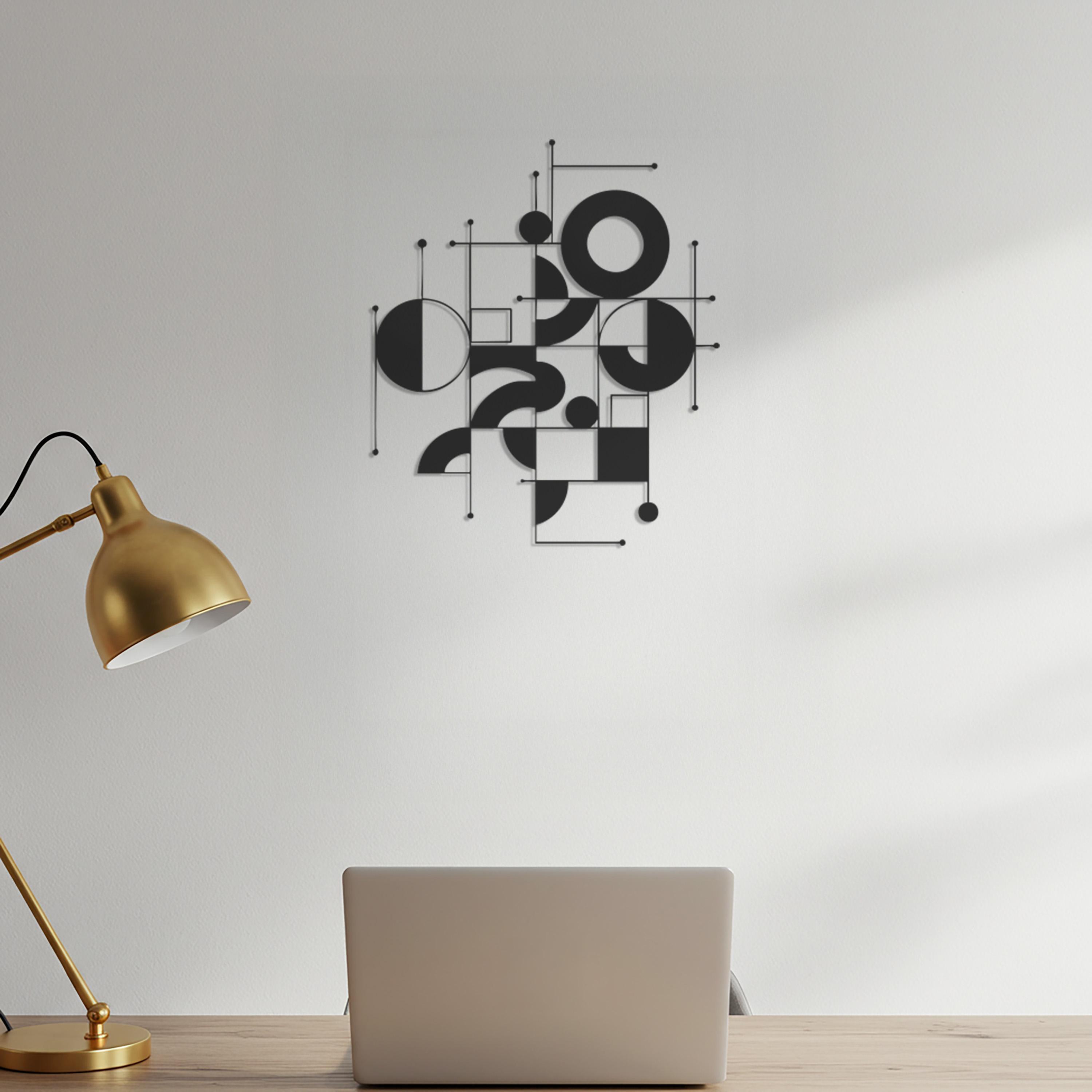 Geometric Wall Art, Modern Metal Wall Decor, Abstract Wall Hanging ...