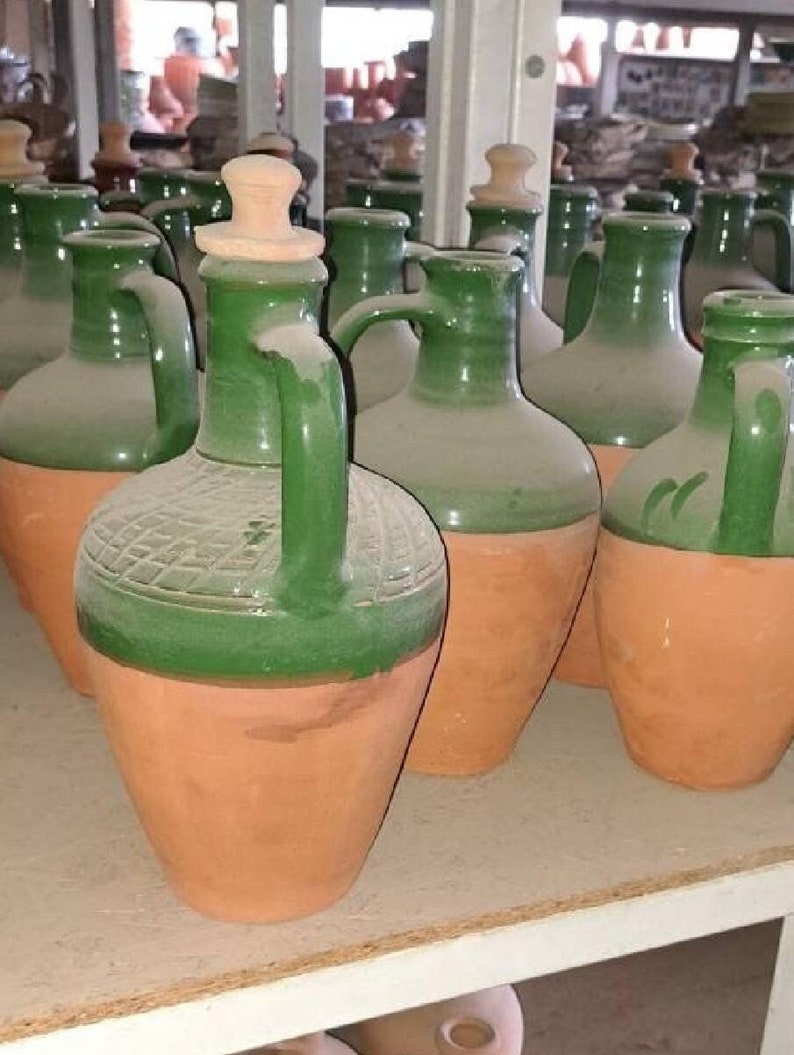 Vintage Clay Jug With Plug - Etsy