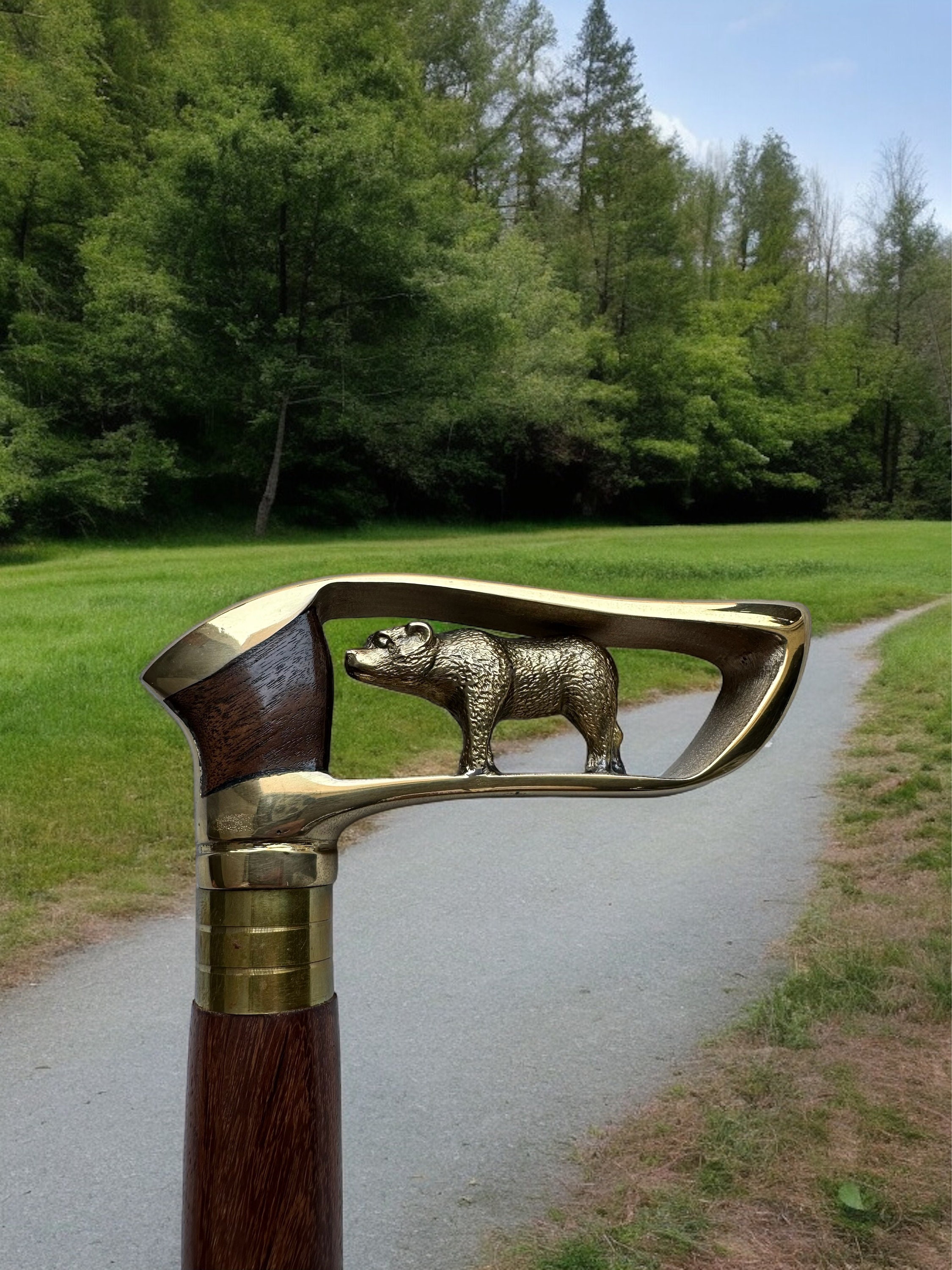 Artistic Brass Bear Walking Stick - A Beautiful Piece of Art - Finest ...