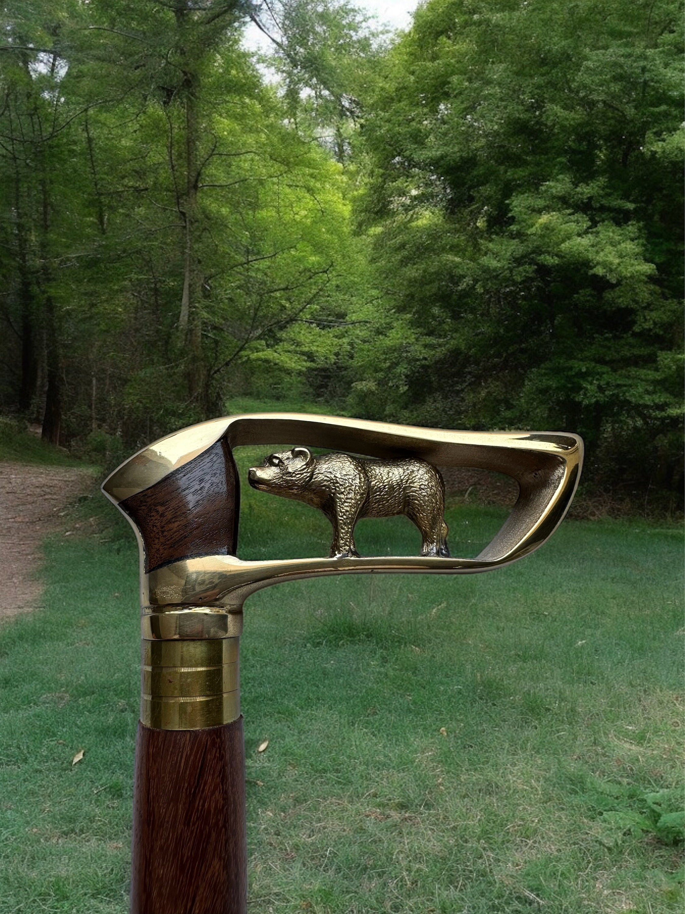 Artistic Brass Bear Walking Stick - A Beautiful Piece of Art - Finest ...