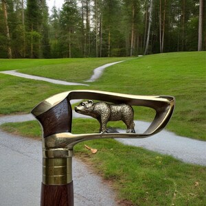 Artistic Brass Bear Walking Stick - A Beautiful Piece of Art - Finest ...