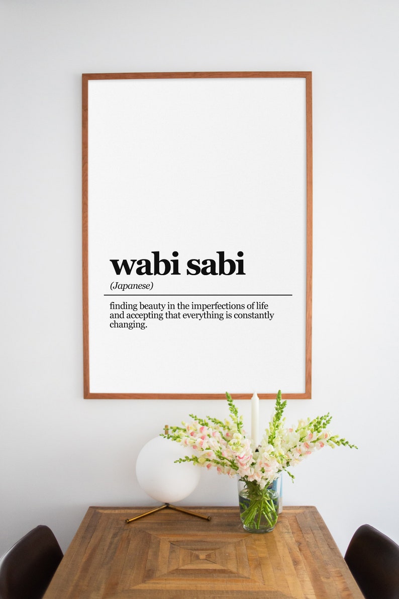 Wabi Sabi Definition Print, Japanese Wall Art, Wabi Sabi Print, Wabi ...
