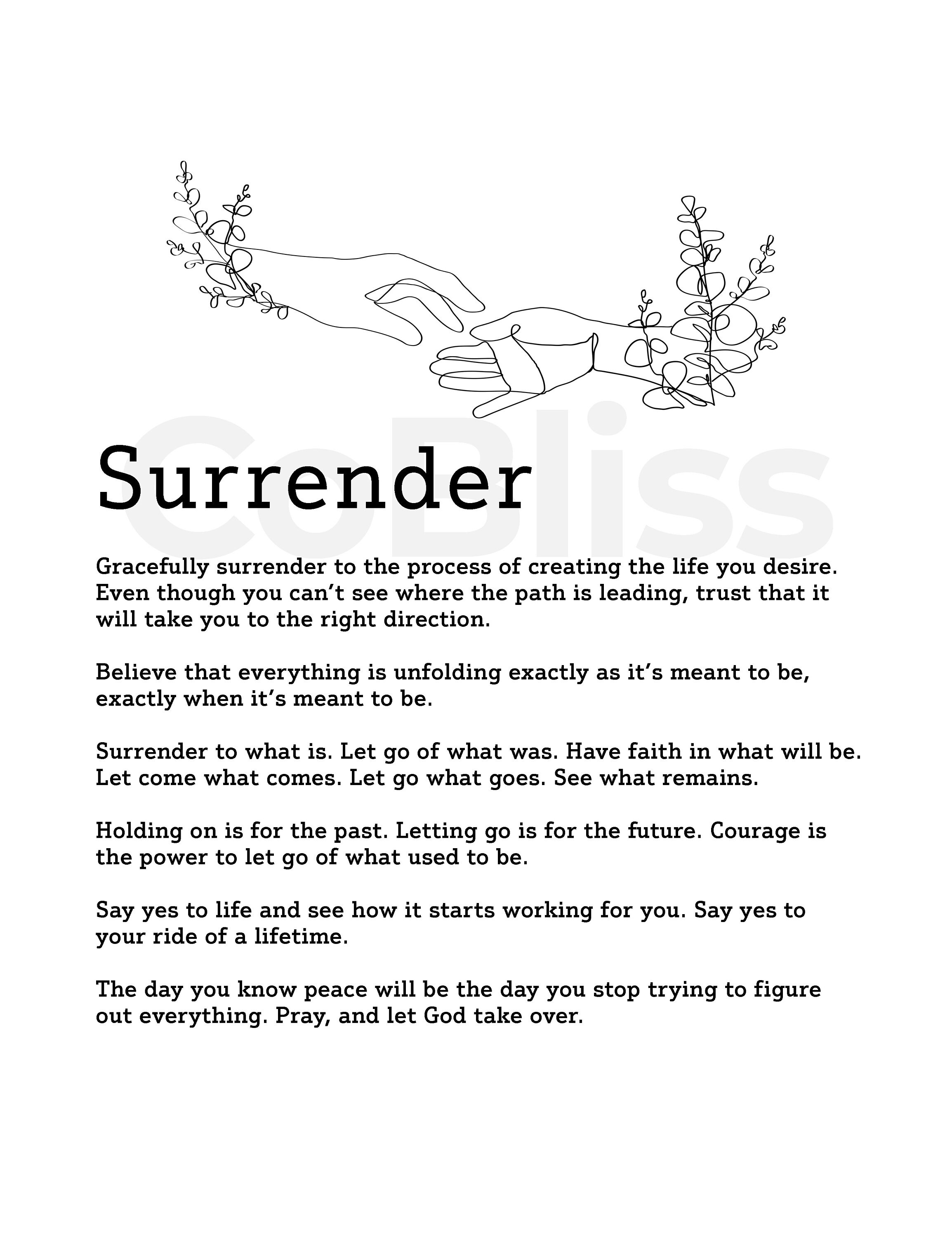 Surrender Wall Decor High Resolution PNG SVG Digital Design Print ...