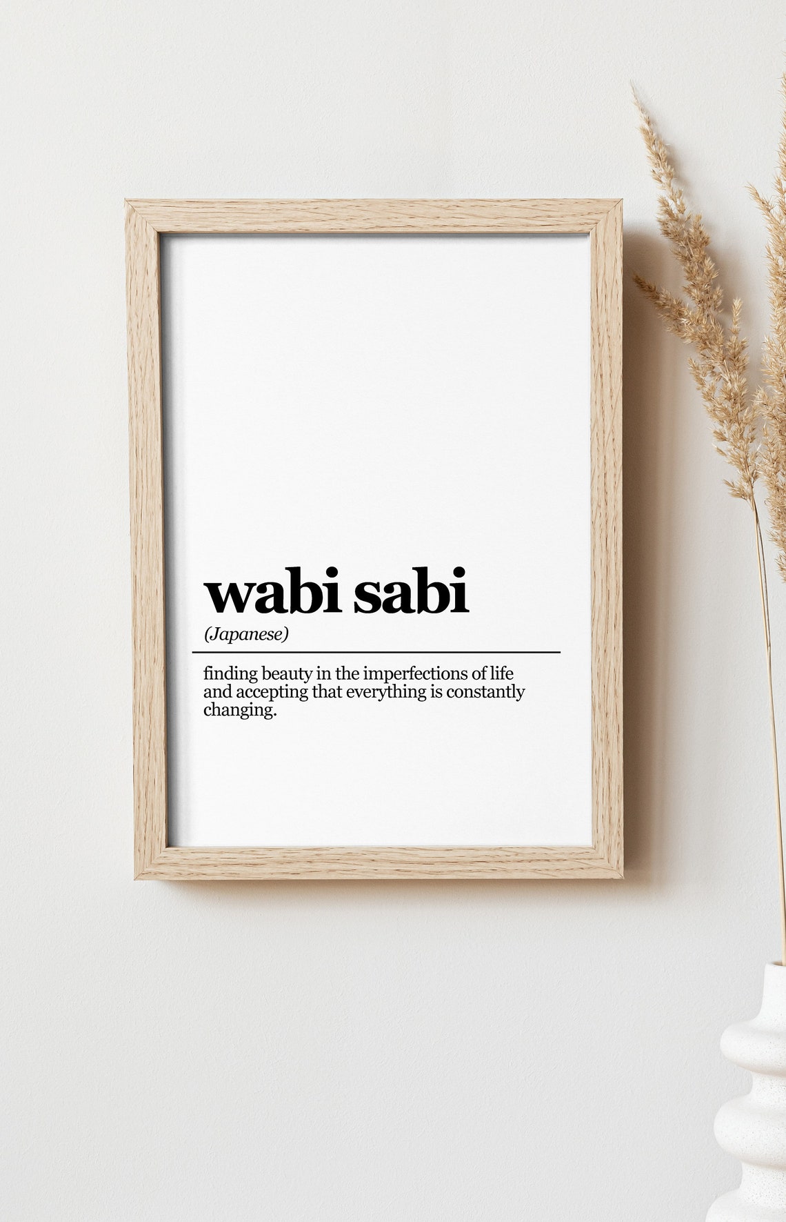Wabi Sabi Definition Print Japanese Wall Art Wabi Sabi - Etsy