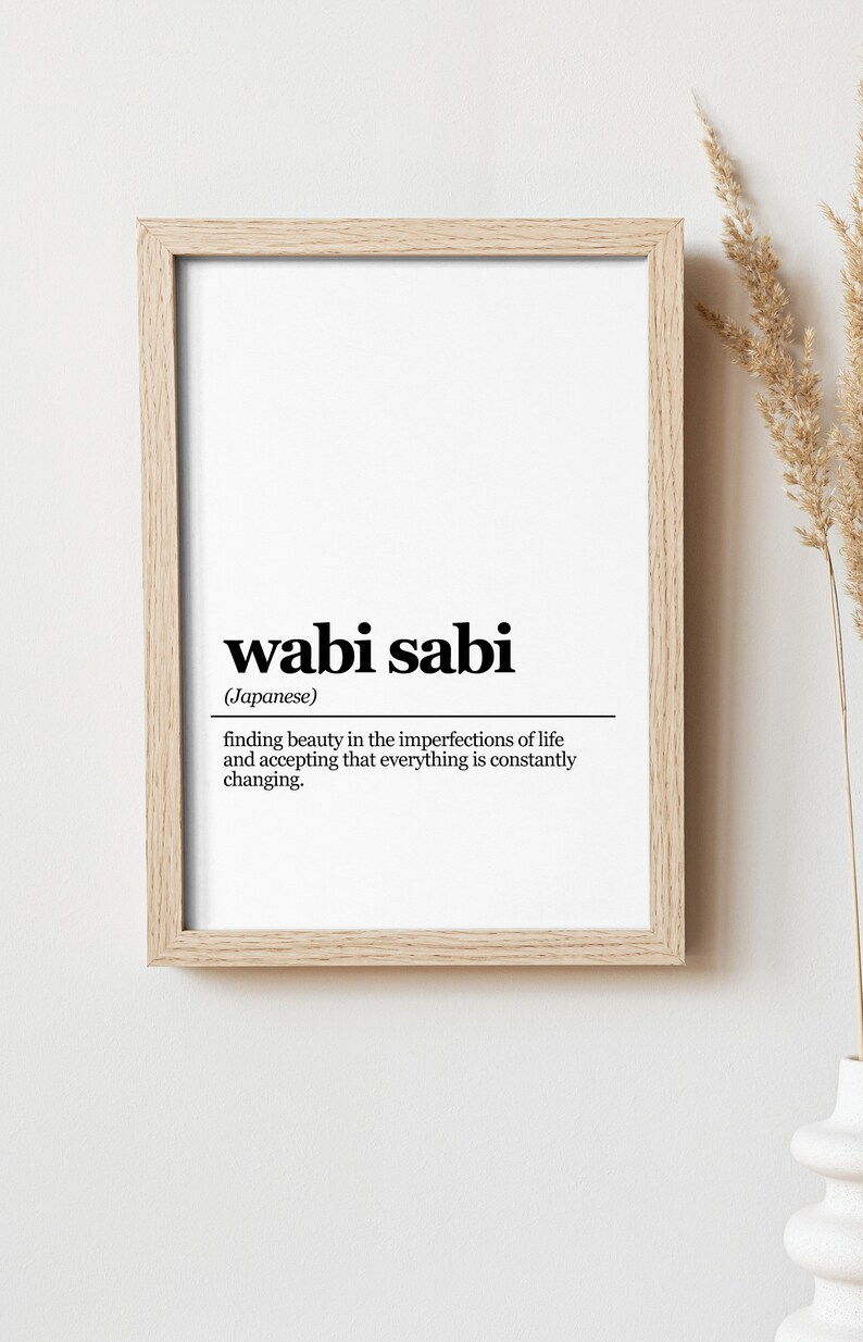 Wabi Sabi Definition Print, Japanese Wall Art, Wabi Sabi Print, Wabi ...