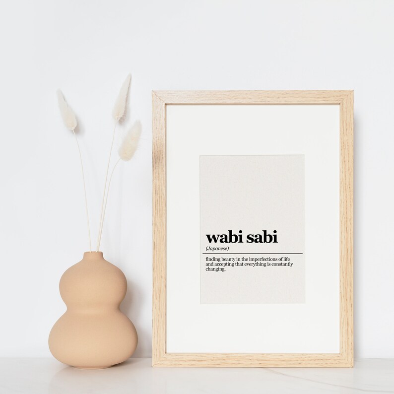 Wabi Sabi Definition Print, Japanese Wall Art, Wabi Sabi Print, Wabi ...